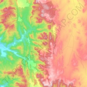 Banoon topographic map, elevation, terrain