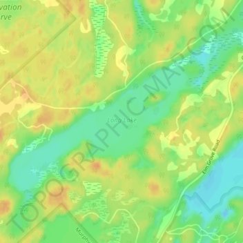 Long Lake topographic map, elevation, terrain