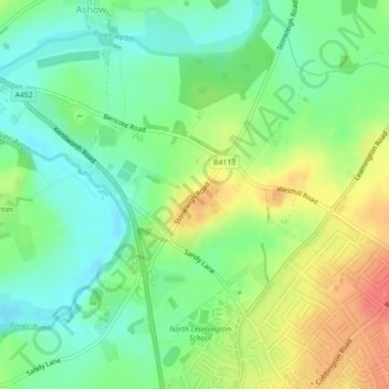 Blackdown topographic map, elevation, terrain