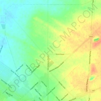North Moonta topographic map, elevation, terrain