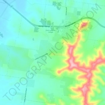 Plainland topographic map, elevation, terrain