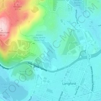 Florence Lake topographic map, elevation, terrain