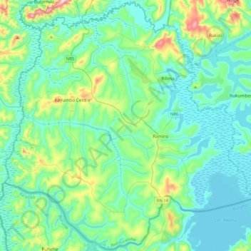 Bugesera District topographic map, elevation, terrain