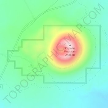 Capulin Volcano National Monument topographic map, elevation, terrain