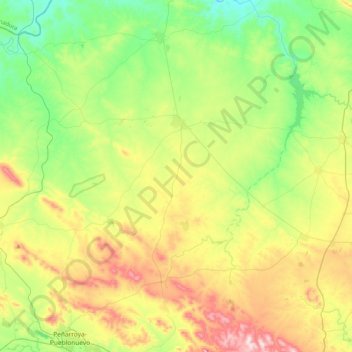 Hinojosa del Duque topographic map, elevation, terrain