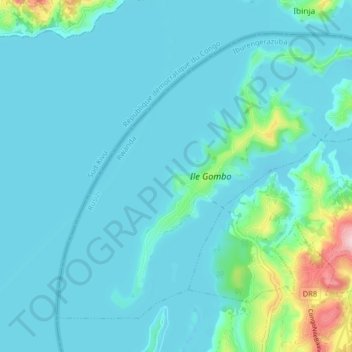 Nkombo topographic map, elevation, terrain
