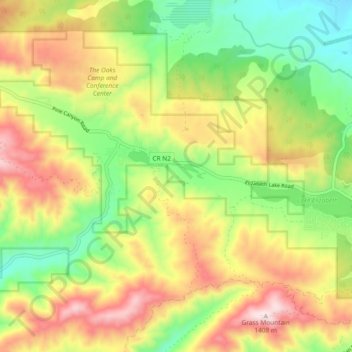 Lake Hughes topographic map, elevation, terrain