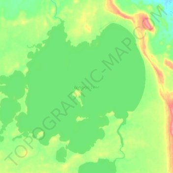 Windigo Lake topographic map, elevation, terrain