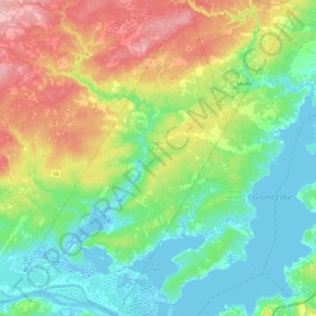 Sheffield Parish topographic map, elevation, terrain