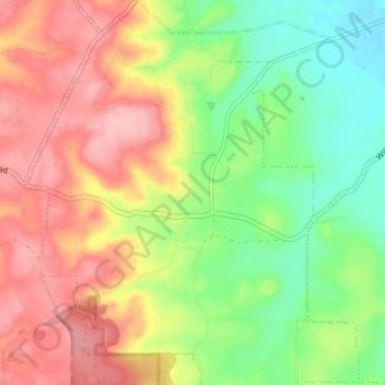 Yallingup Siding topographic map, elevation, terrain