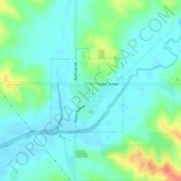 Irwin topographic map, elevation, terrain