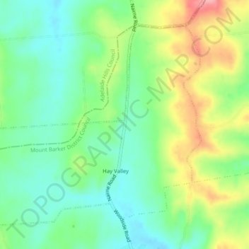 Hay Valley topographic map, elevation, terrain