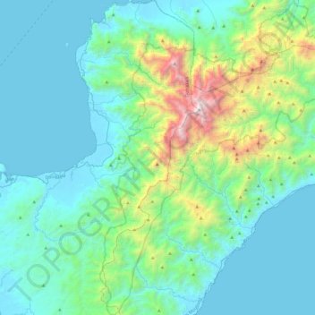 Gunung Sojol Nature Reserve topographic map, elevation, terrain