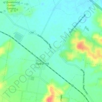 Forest Hill topographic map, elevation, terrain