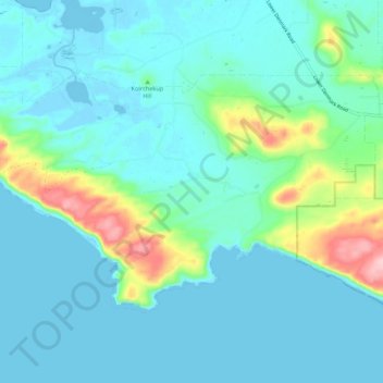 Lowlands topographic map, elevation, terrain