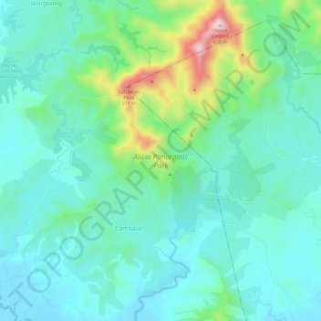 Alicia Panoramic Park topographic map, elevation, terrain