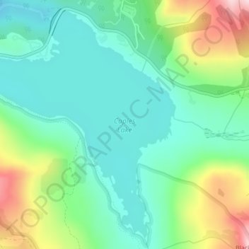 Caples Lake topographic map, elevation, terrain