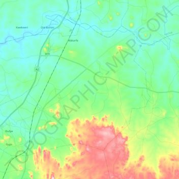 Jere North topographic map, elevation, terrain