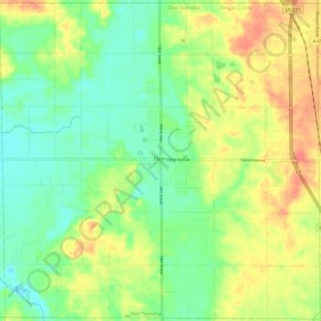 Dorr Township topographic map, elevation, terrain