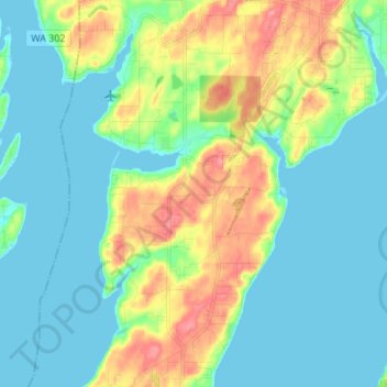 Key Center topographic map, elevation, terrain