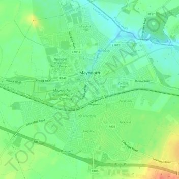 Maynooth topographic map, elevation, terrain