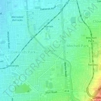 Marion topographic map, elevation, terrain
