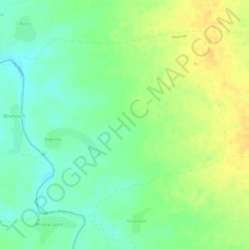Bagauda topographic map, elevation, terrain