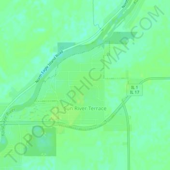 Sun River Terrace topographic map, elevation, terrain