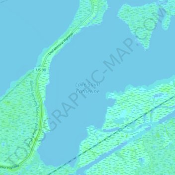 Lake Saint Catherine topographic map, elevation, terrain