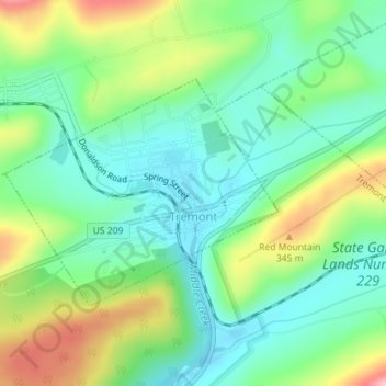 Tremont topographic map, elevation, terrain