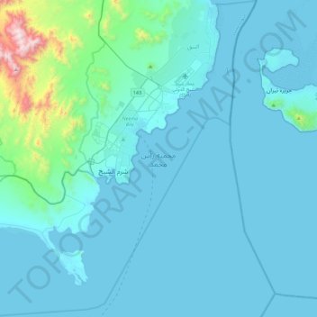 Ras Muhammad National Park topographic map, elevation, terrain