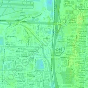 Glen Ridge topographic map, elevation, terrain