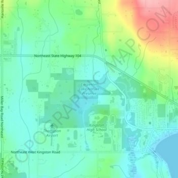 Carpenter Lake Nature Preserve topographic map, elevation, terrain