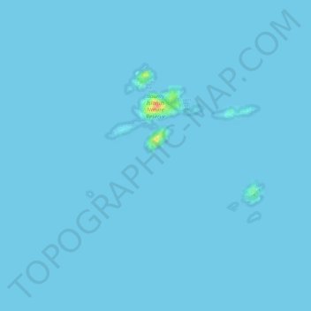 Bounty Islands topographic map, elevation, terrain