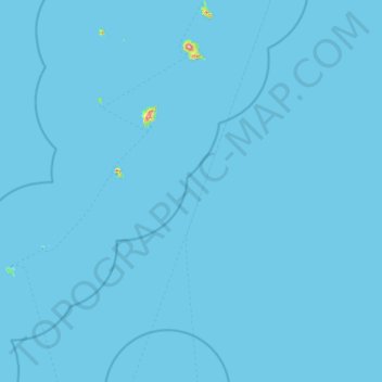 Tokara Islands topographic map, elevation, terrain