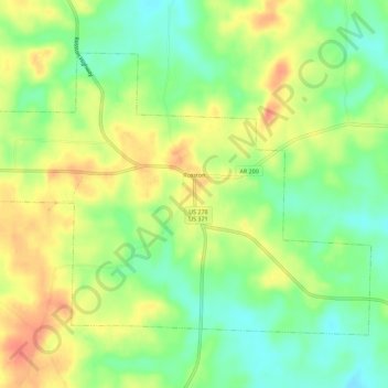 Rosston topographic map, elevation, terrain