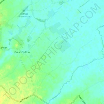 Gayton le Marsh topographic map, elevation, terrain