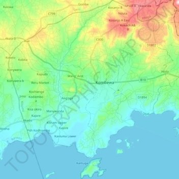 Seme topographic map, elevation, terrain