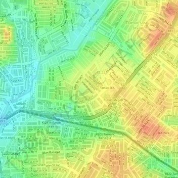 SS 24 topographic map, elevation, terrain