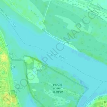 Danube topographic map, elevation, terrain