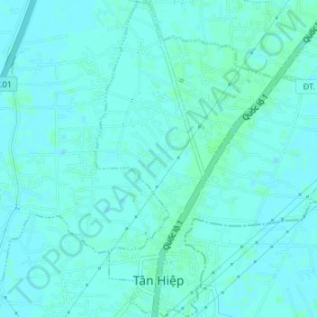 Tan Hiep topographic map, elevation, terrain