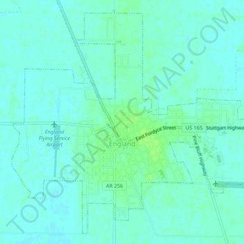 England topographic map, elevation, terrain