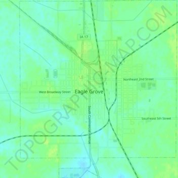 Eagle Grove topographic map, elevation, terrain