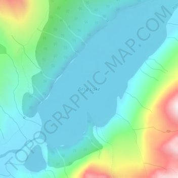 Berg Lake topographic map, elevation, terrain