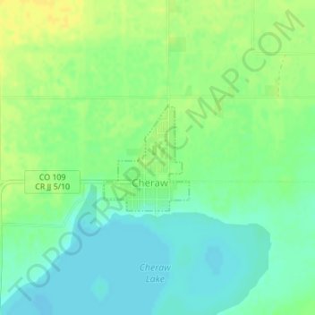 Cheraw topographic map, elevation, terrain