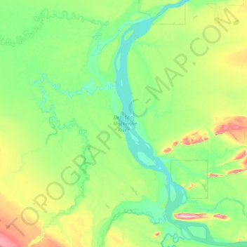 Mackenzie River topographic map, elevation, terrain