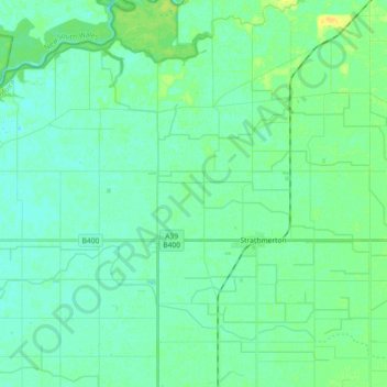 Strathmerton topographic map, elevation, terrain