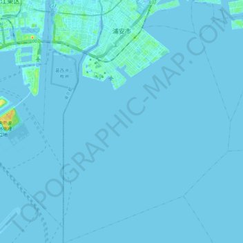 Urayasu topographic map, elevation, terrain