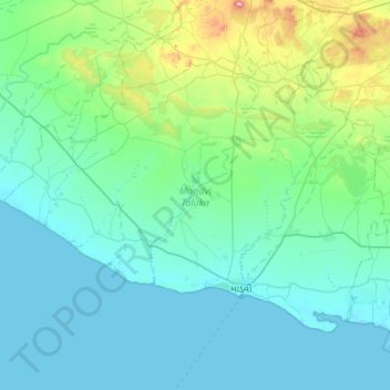 Mandvi Taluka topographic map, elevation, terrain