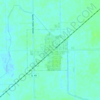 Brocton topographic map, elevation, terrain